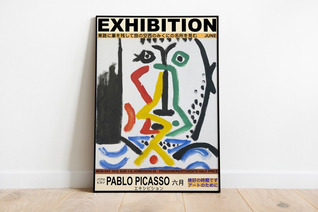 Picasso Exhibition Poster, Picasso Art Print, Modern Art Print, Picasso ...