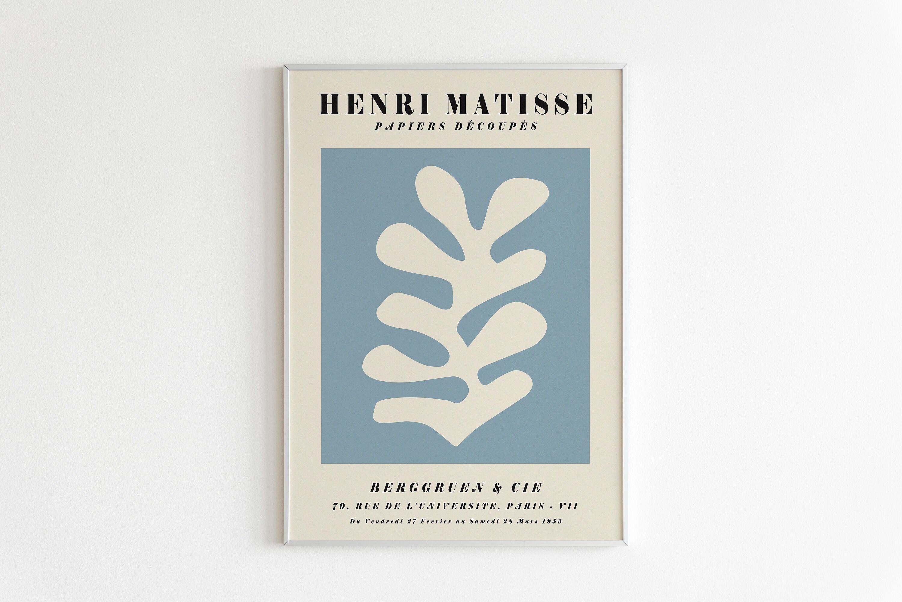 Henri Matisse Cutout Exhibition Poster, Modern Art Print (digital ...