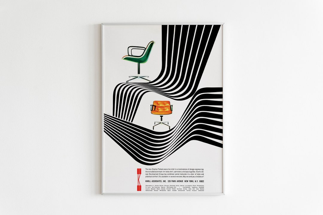 Iconic Mid-century Chairs Poster | Original Bauhaus Exhibition Print ...