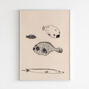 Vintage Fish Poster | Fishes Wall Art | Fish Poster | Retro Fish ...