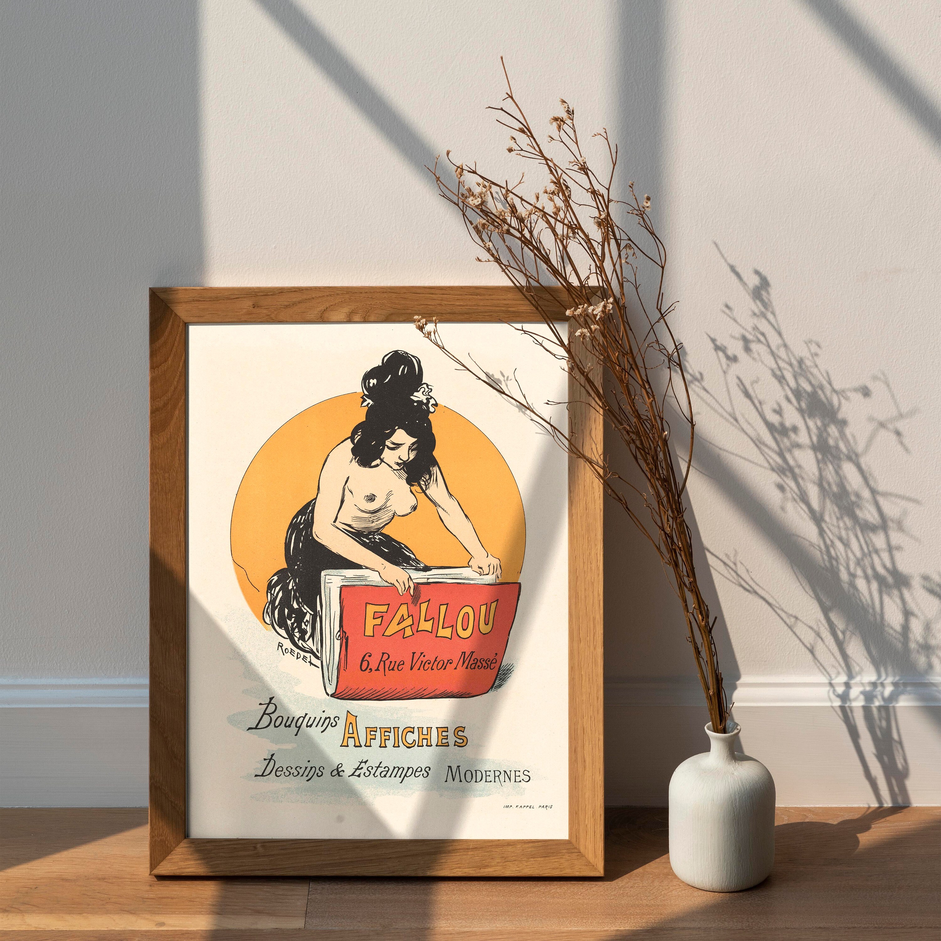 Naked Woman Vintage Poster Vintage Nude Illustration Nu Print