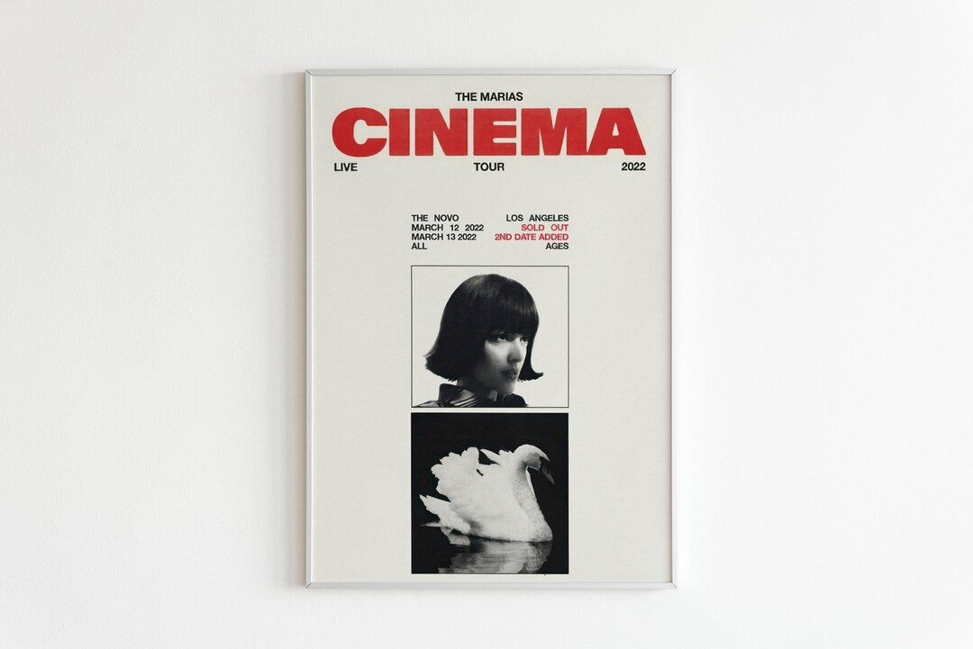 The Marias Cinema Poster | Album Cover Poster | Music Gift | Tour Merch ...