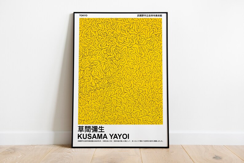 Yayoi Kusama Exhibition Poster, Japanese Art Print (digital Download ...