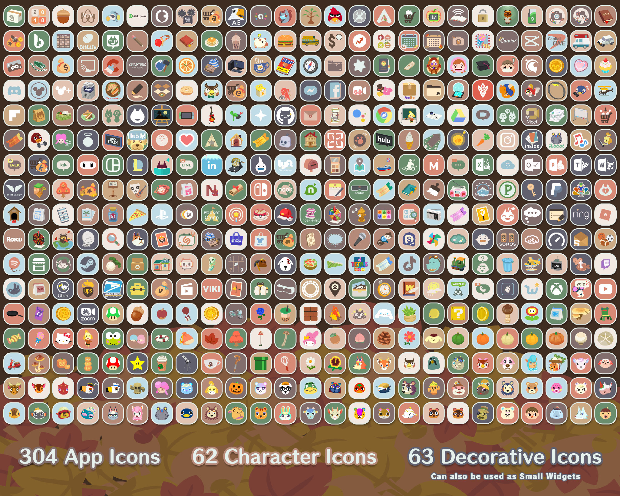 Iphone Ios App Icons Animal Crossing Autumn Edition 400 - Etsy Canada