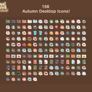 Desktop Organizer Animal Crossing Autumn Edition 156 Icons With ...