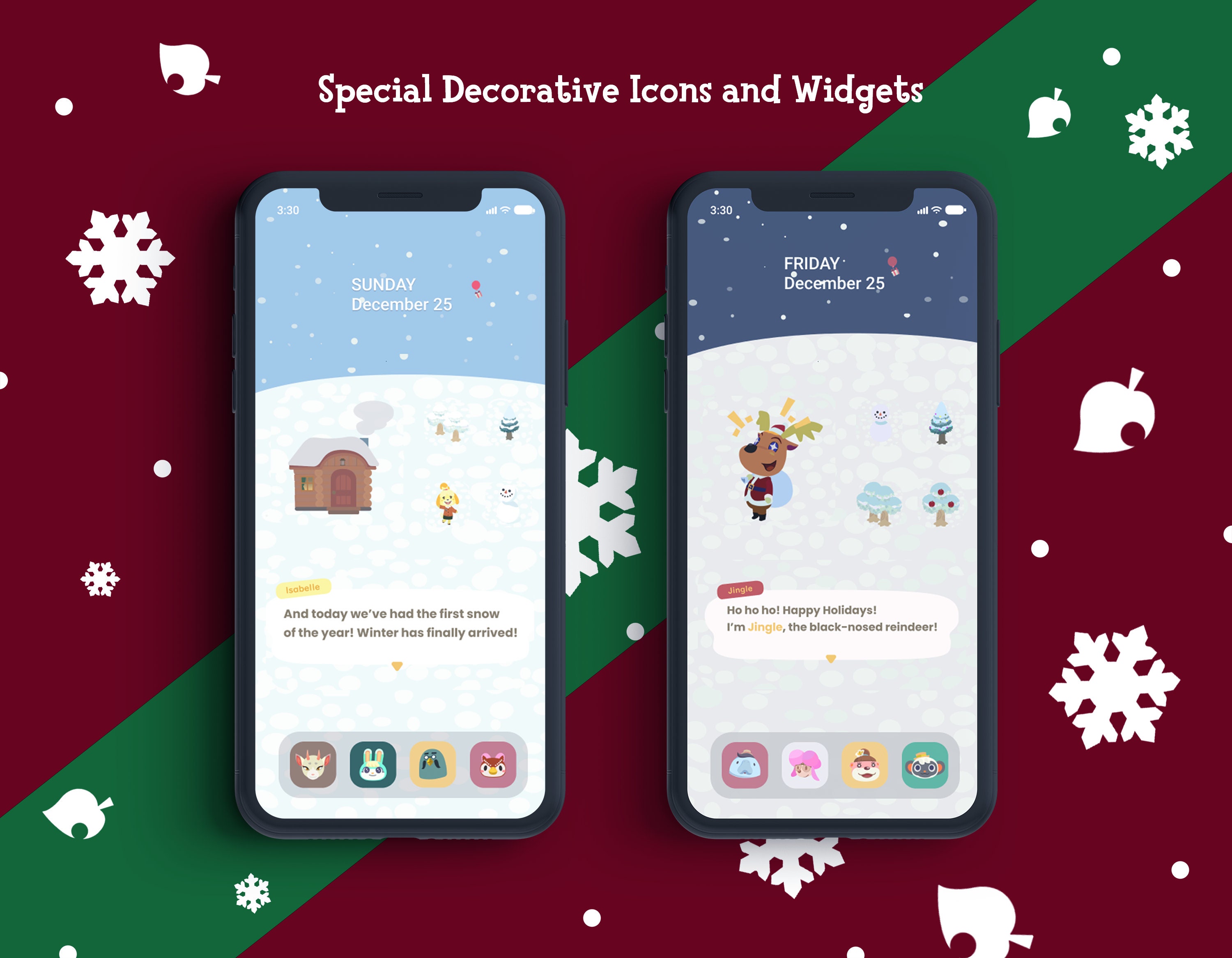Iphone Ios App Icons Animal Crossing Christmas Edition | Etsy