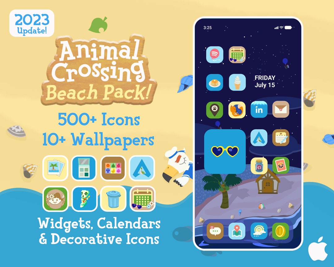 IPhone Ios App Icons Animal Crossing Beach Edition 500 Icons With ...