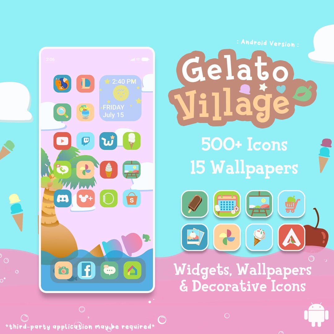 Gelato Village Icon Pack - Wallpapers and Widgets - Android - Etsy