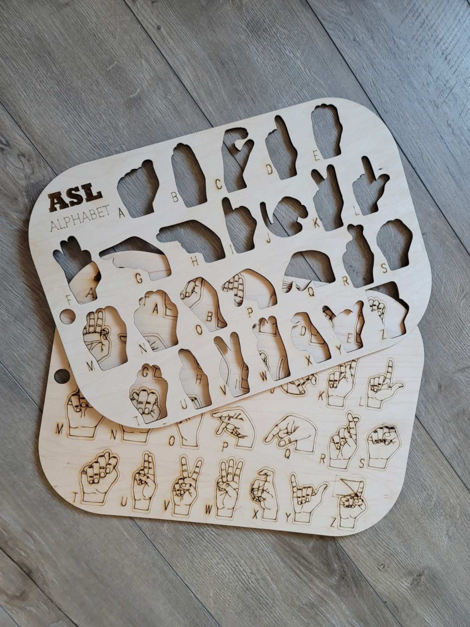 ASL Alphabet Letter Puzzle Board board Only Flisat Table | Etsy