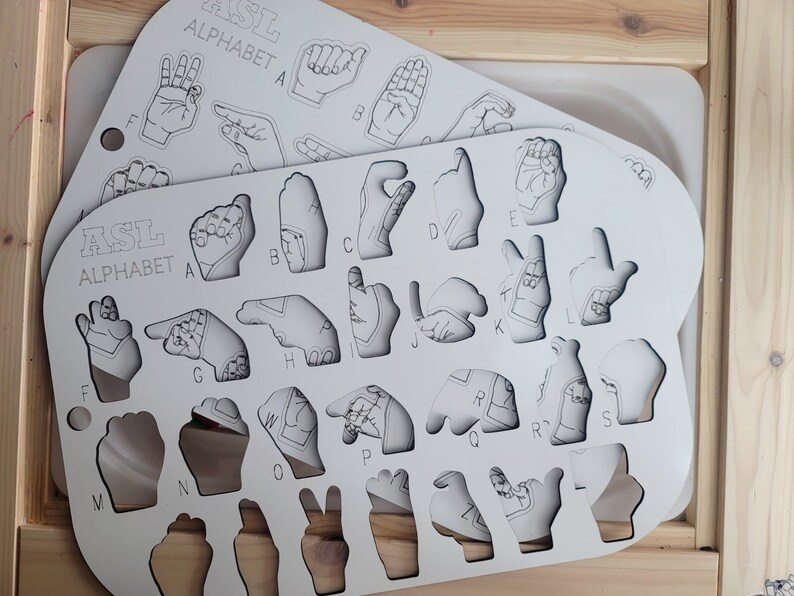 ASL Alphabet Letter Puzzle Board board Only Flisat Table | Etsy