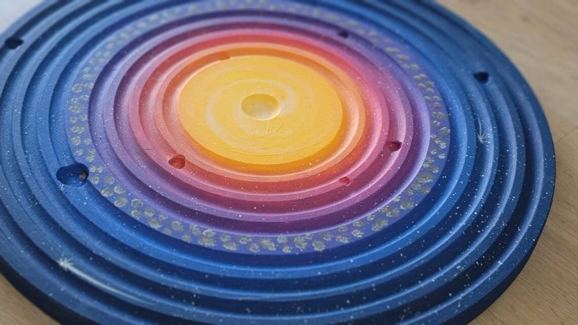 MEDIUM Painted Wooden Solar System (with Board) | Montessori, Waldorf ...