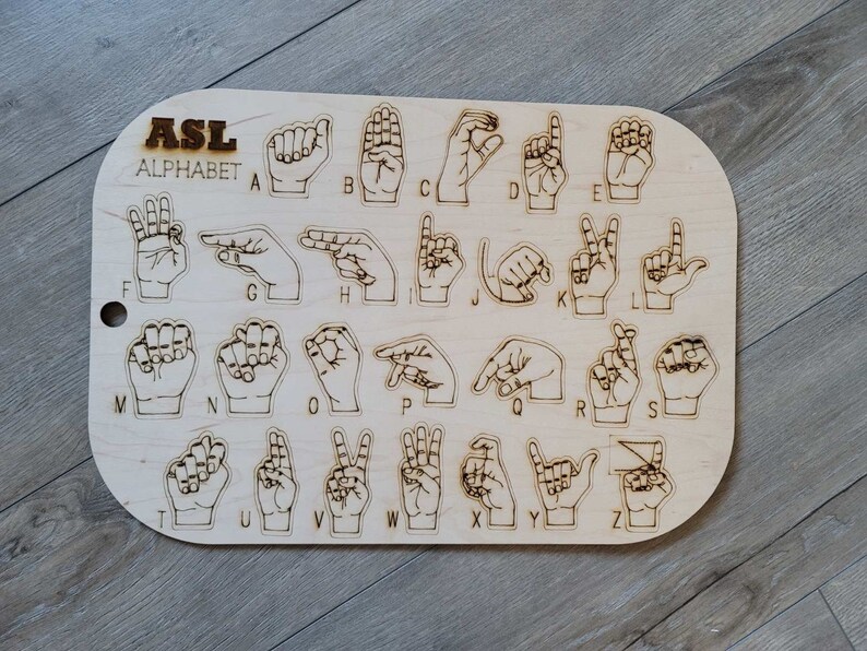 ASL Alphabet Letter Puzzle Board board Only Flisat Table - Etsy