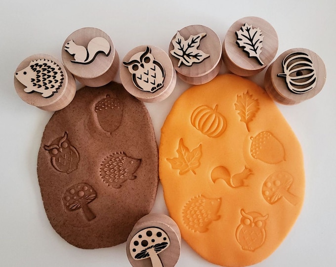 Fall Playdough Stamp Set Gift for Kids Playdough Stampers - Etsy
