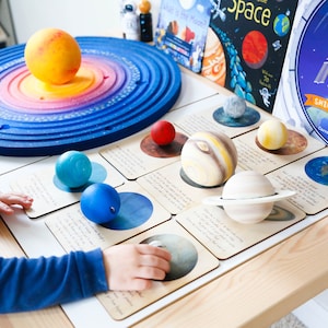 Painted LARGE Wooden Planets, Wood Solar System Set (no Board ...