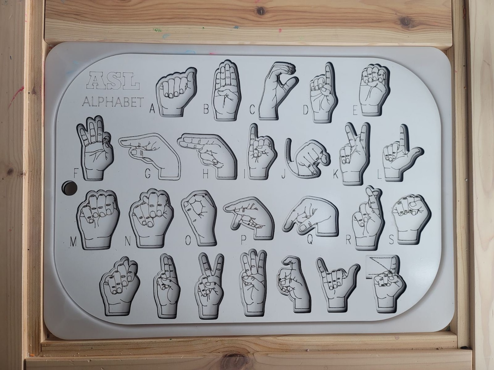 ASL Alphabet Letter Puzzle Board board Only Flisat Table | Etsy