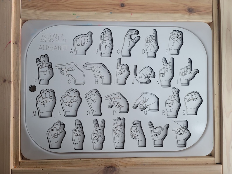 ASL Alphabet Letter Puzzle Board board Only Flisat Table | Etsy