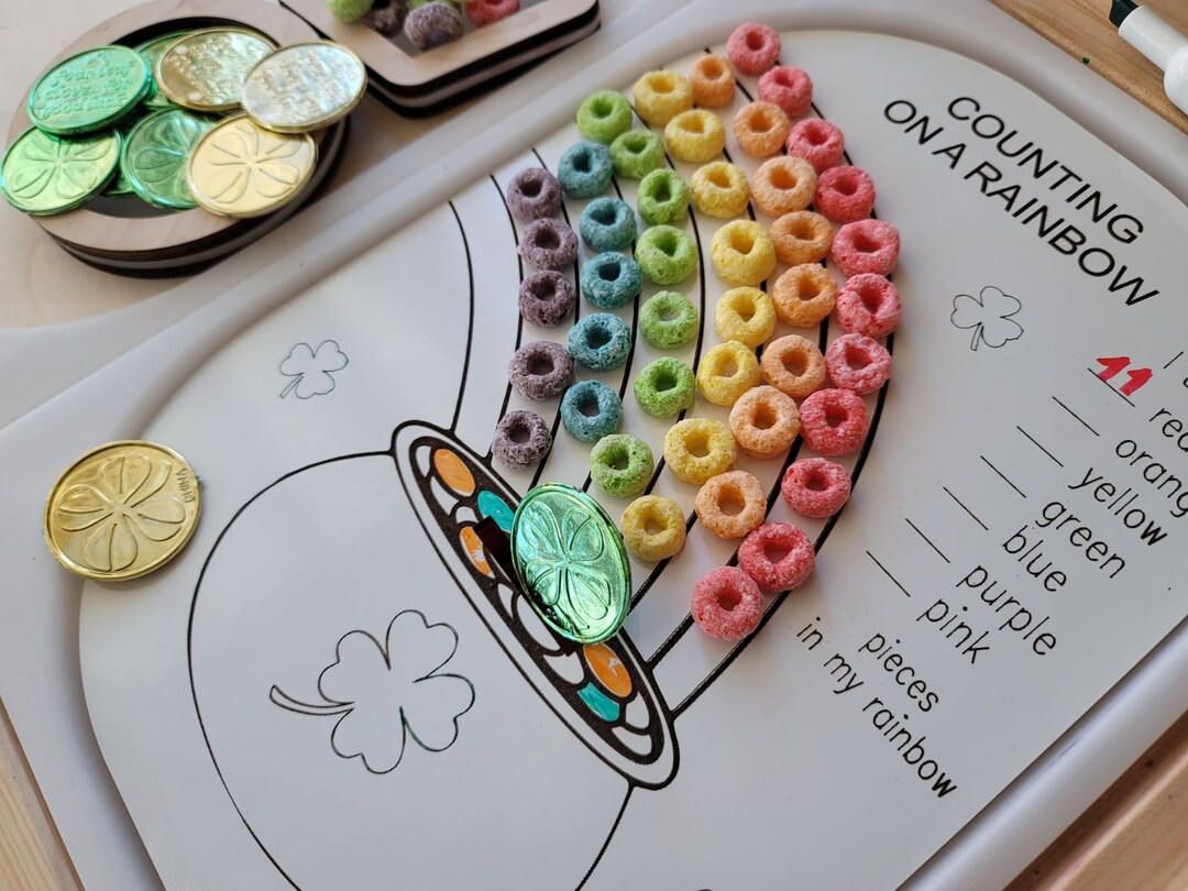 Small Counting on a Rainbow Activity Board Flisat Insert - Etsy