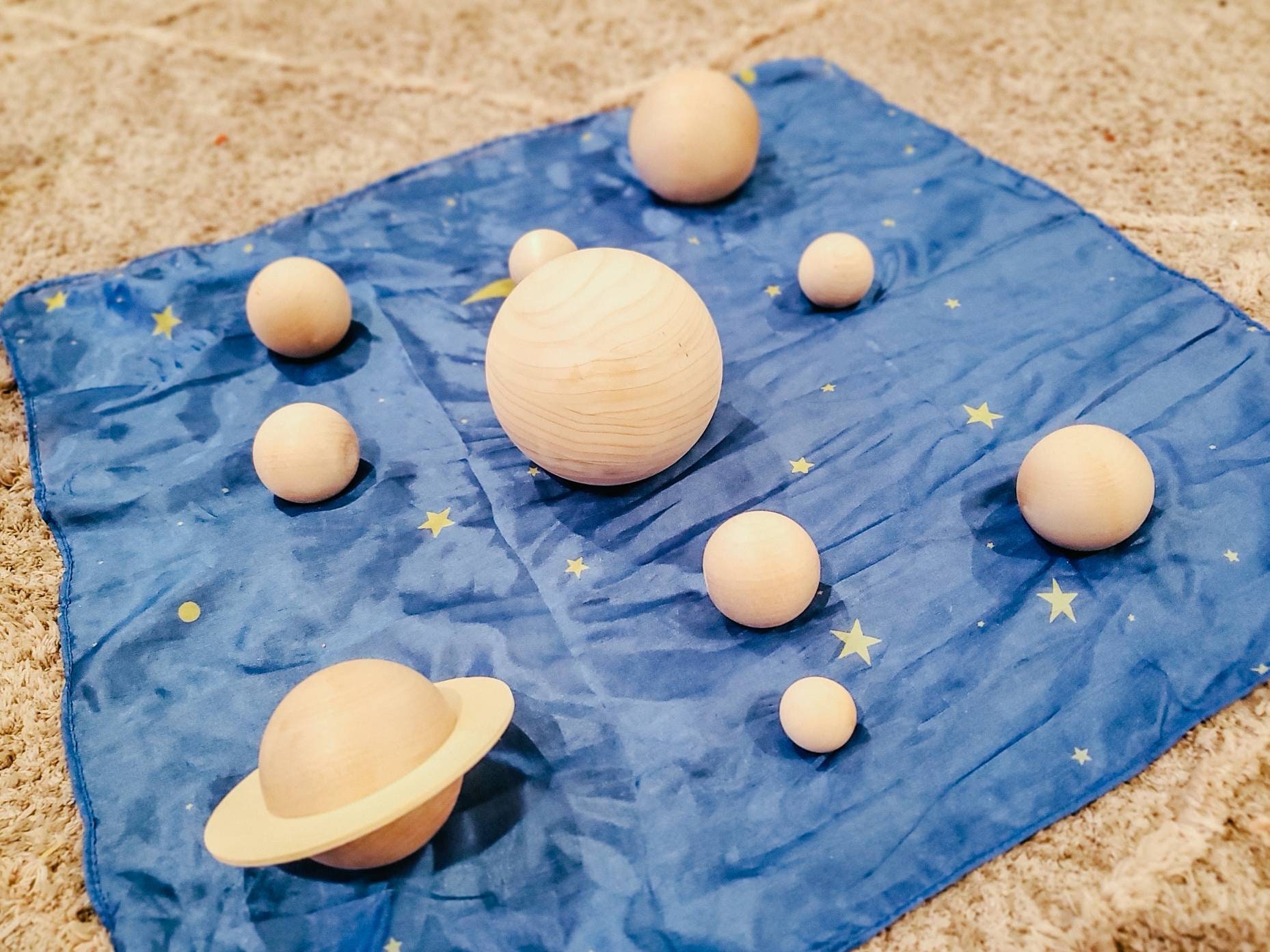 LARGE BLANK unpainted Planets DYI Wood Solar System Set | Etsy