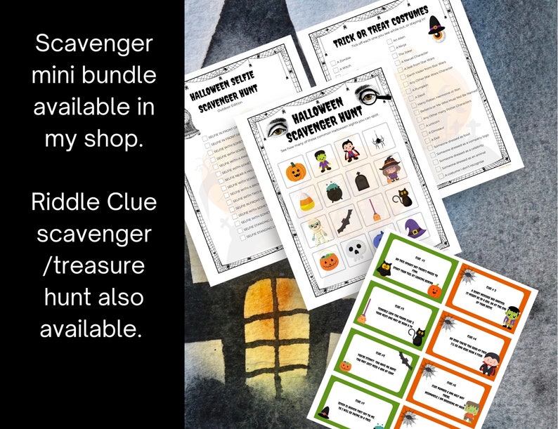 Halloween Selfie Scavenger Hunt. A Party Game Printable Download. - Etsy