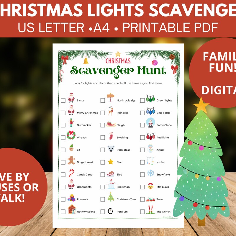 Advent Scavenger Hunt - Etsy