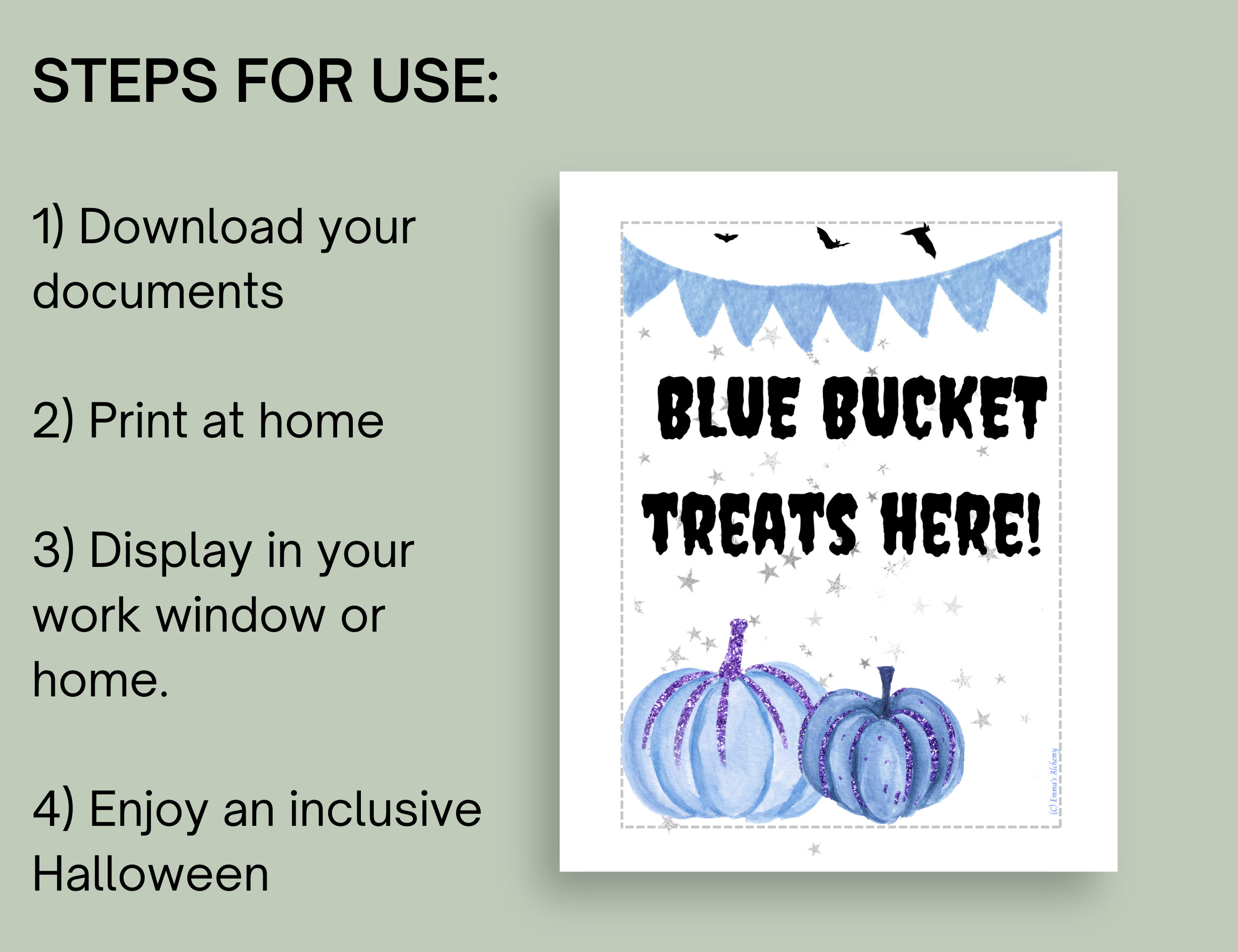 Blue Pumpkin Poster Halloween Printable Bundle - Etsy