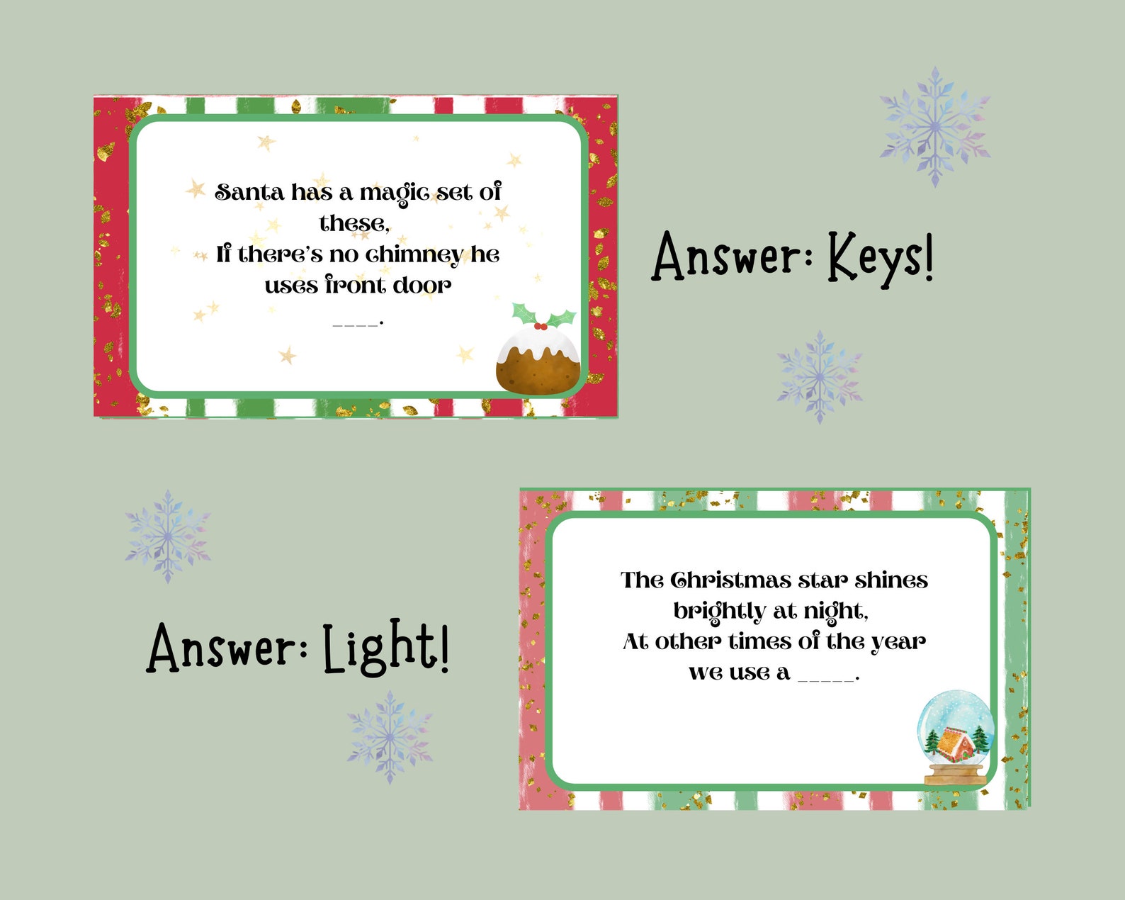 Indoor Christmas Treasure Hunt Clues. Scavenger Hunt Riddles. Printable ...