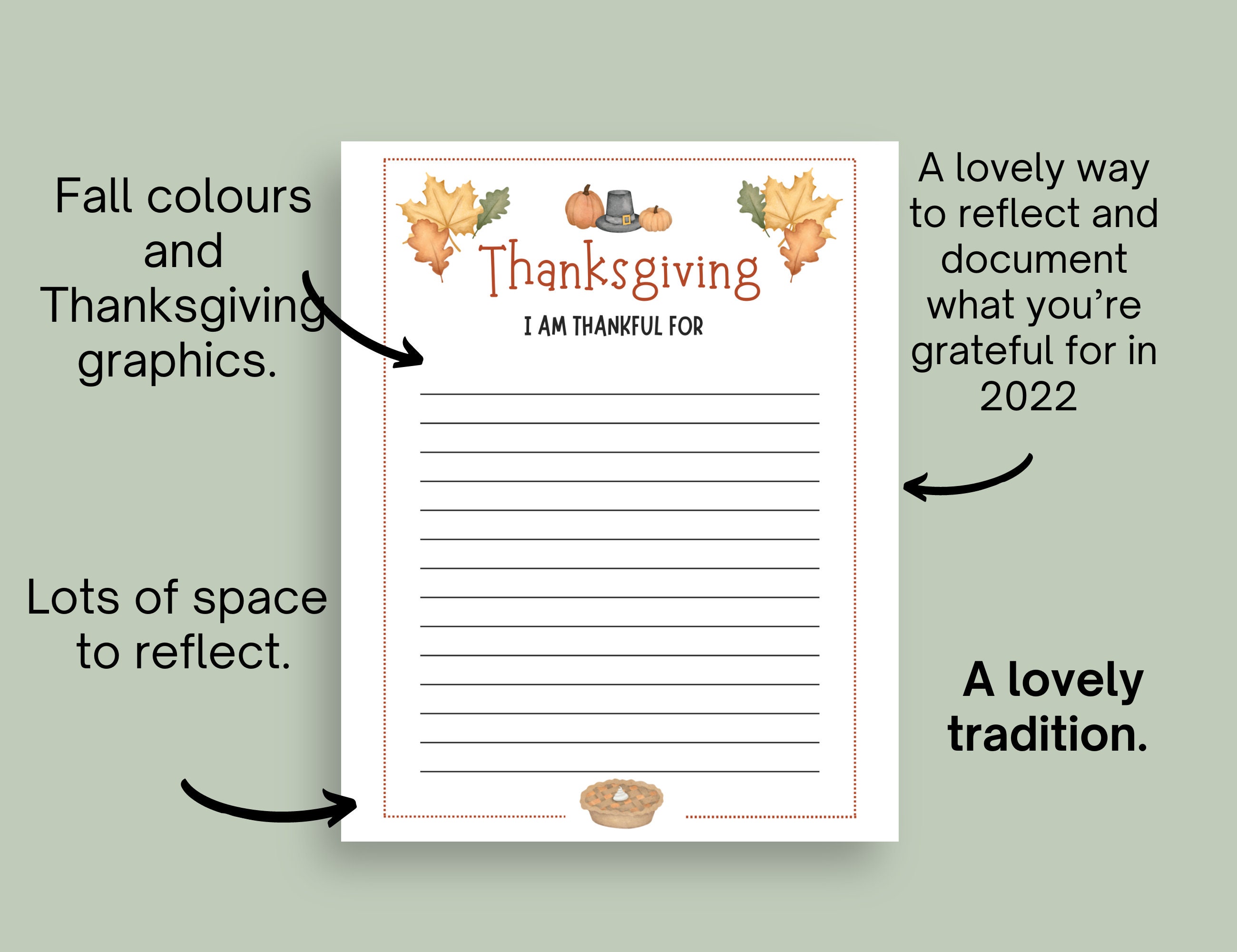 Im Thankful for Sheets for Thanksgiving Kids, Adults, Families, Office ...