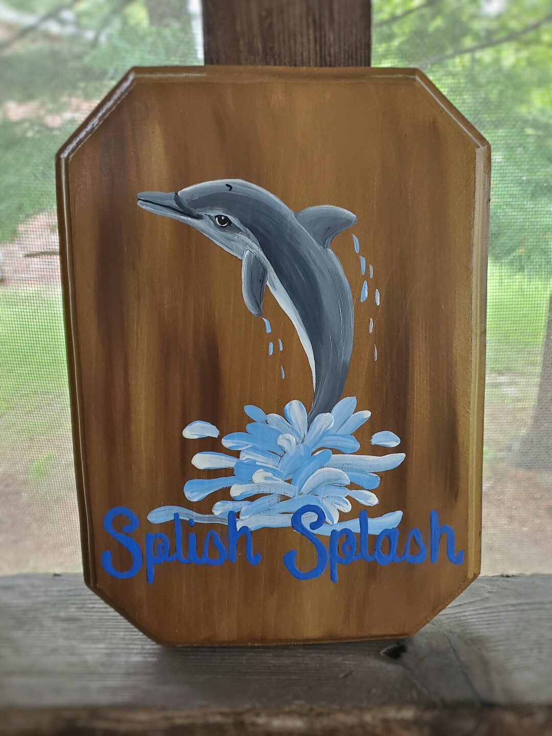 Dolphin Splish Splash Plaque - Etsy