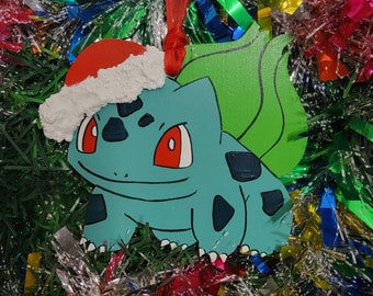 Custom Pokémon Winking Bulbasaur Christmas Ornament - Etsy