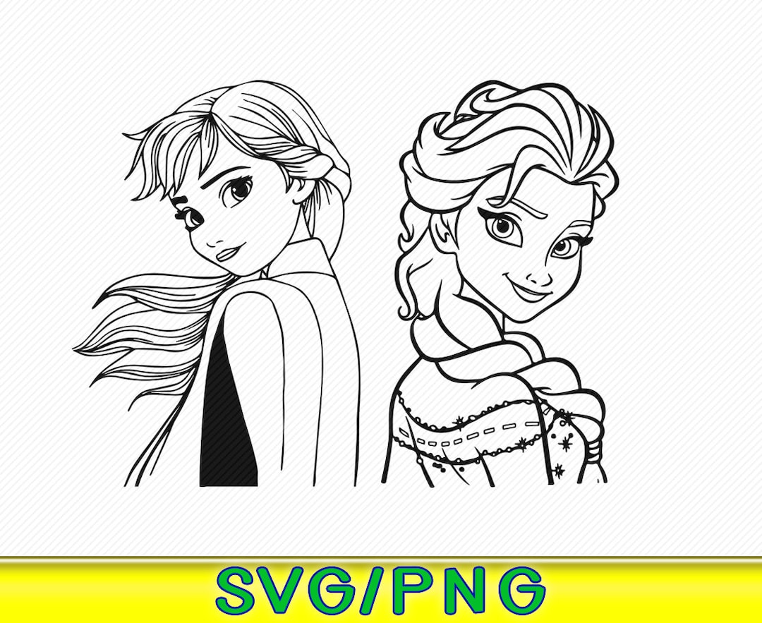 Frozen Elsa and Anna,svg,frozen Svg, ,elsa Svg,sisters Svg,anna Svg ...