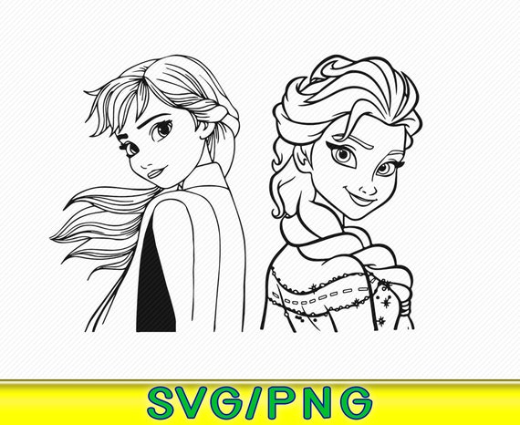 Frozen Elsa and Annasvgfrozen Svg elsa Svgsisters | Etsy