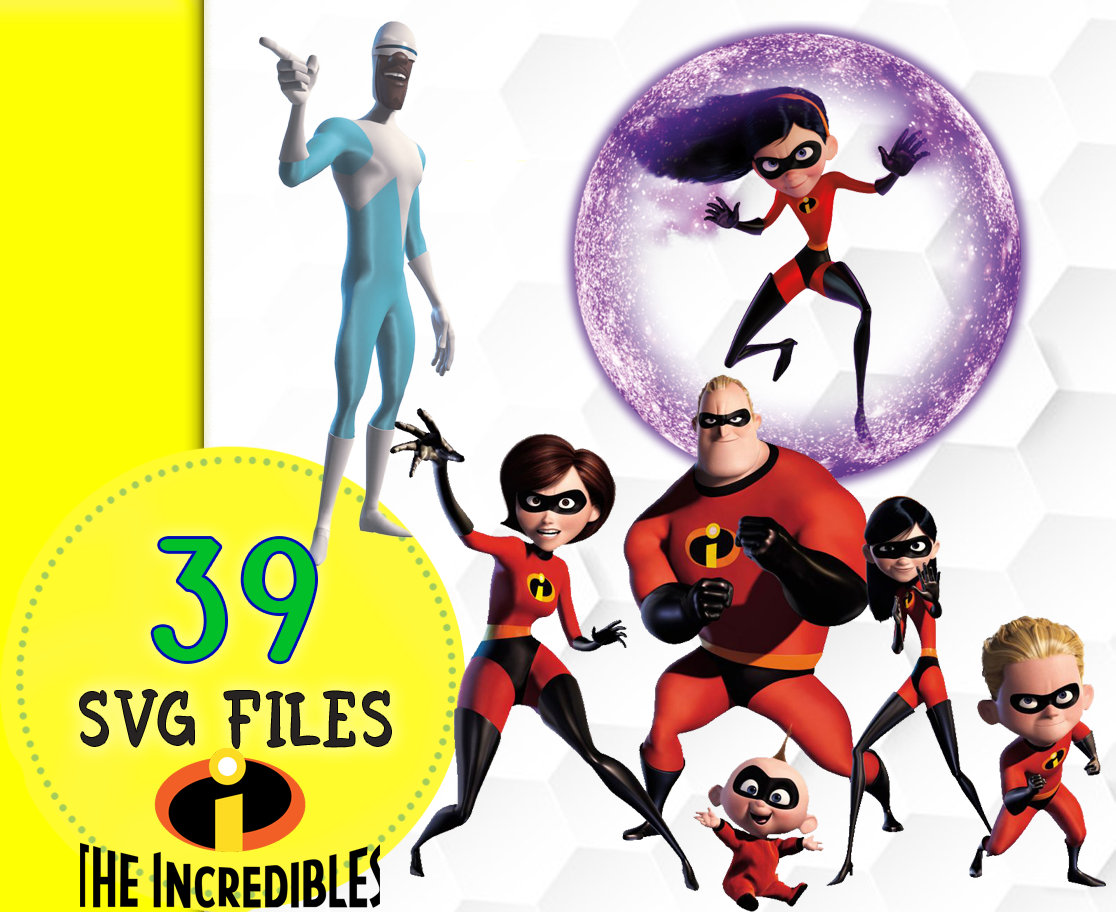 The Incredibles Svgtransparent Backgroundsthe Incredibles | Etsy