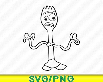 Forky Outline Svg - Etsy