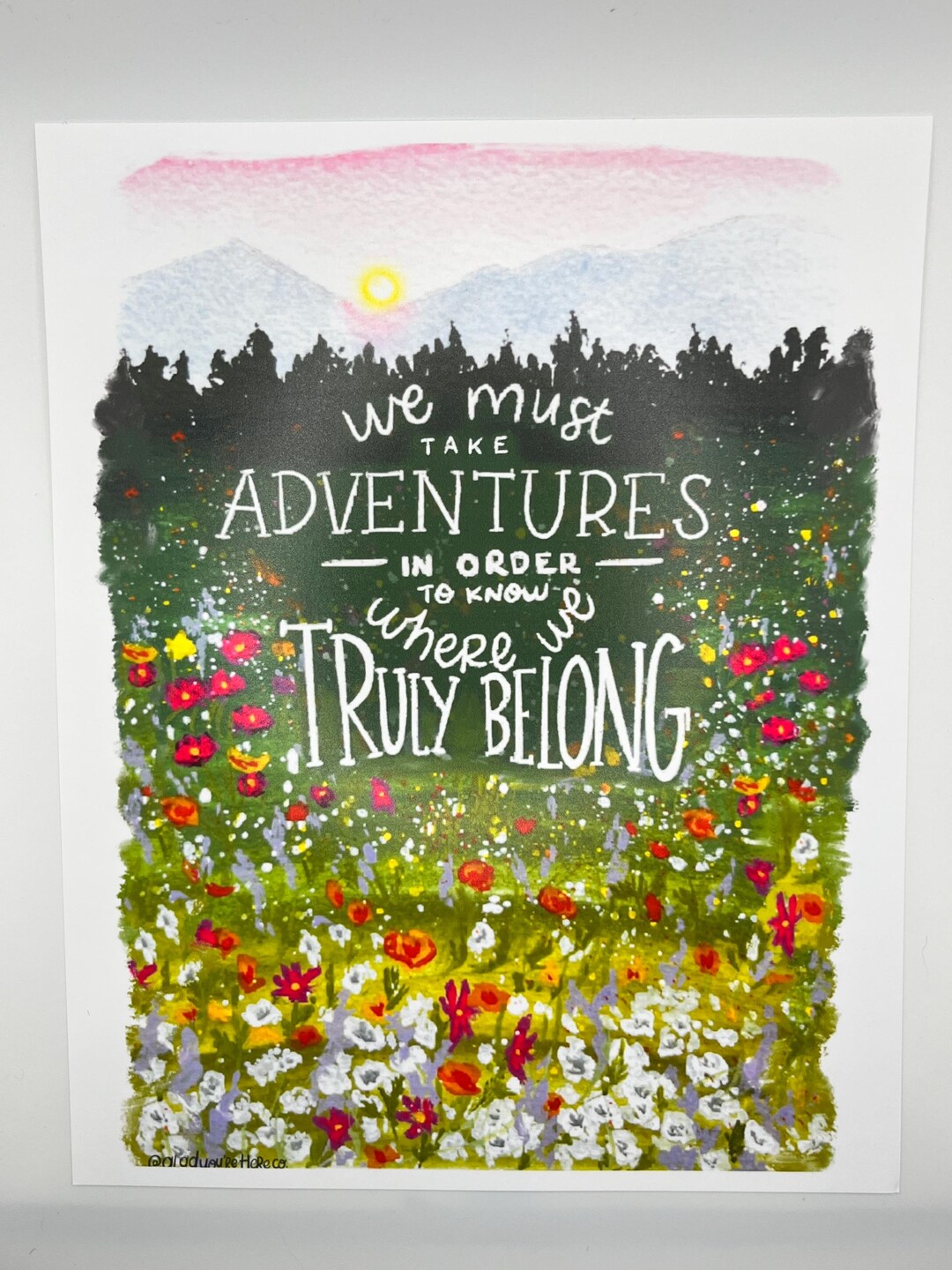 Adventure Quote Art Printable “we Must Take Adventures” Watercolor ...