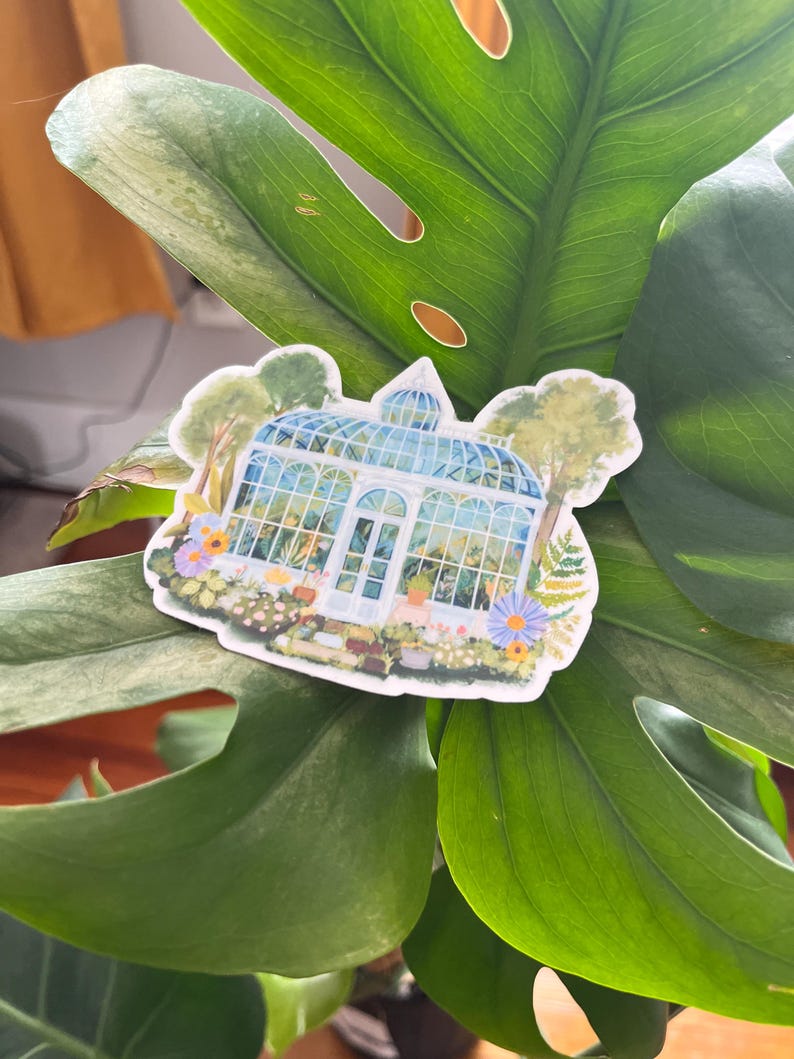 Victorian Greenhouse Vinyl Sticker – Vintage Garden Aesthetic | White ...