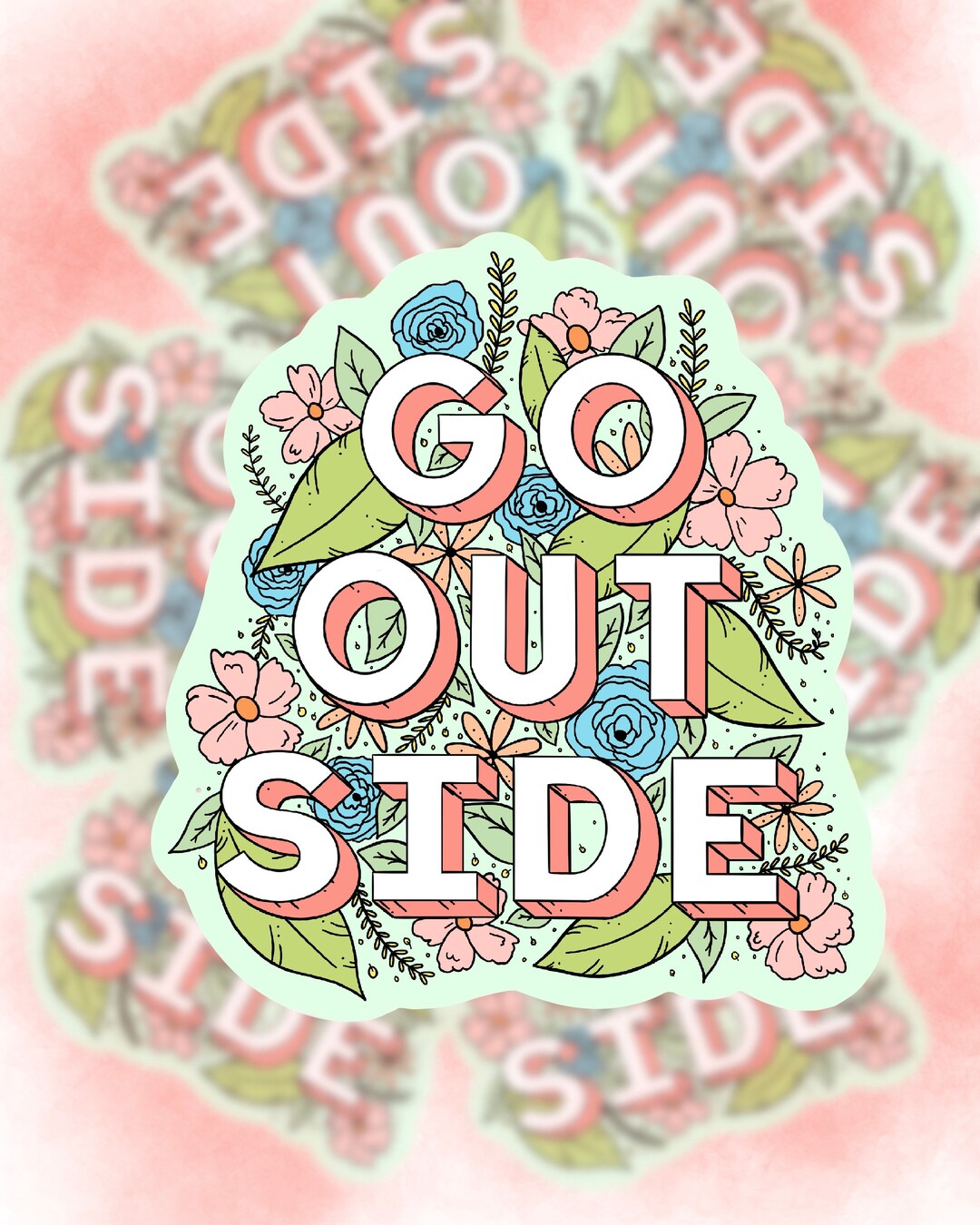 Go Outside Sticker - Etsy