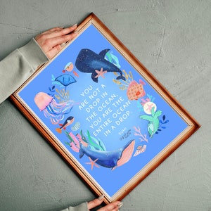 Under the Sea Ocean Theme Rumi Quote Quote Art Print| Printable Wall ...