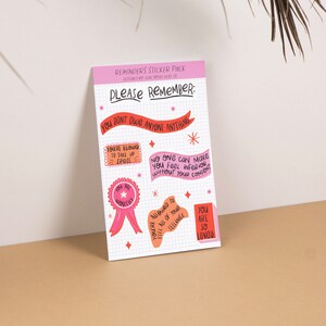 Reminder Sticker Sheet 1 Stickers for Journaling, Bullet Journals, Bujo ...