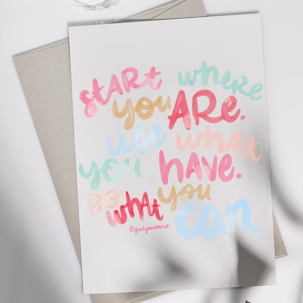 Start Where You Are - Etsy