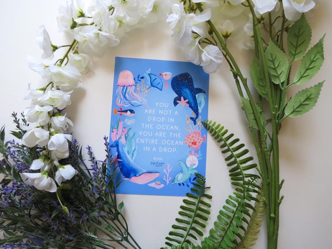 Under the Sea Ocean Theme Rumi Quote Quote Art Print| Printable Wall ...