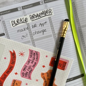 Reminder Sticker Sheet 1 Stickers for Journaling, Bullet Journals, Bujo ...