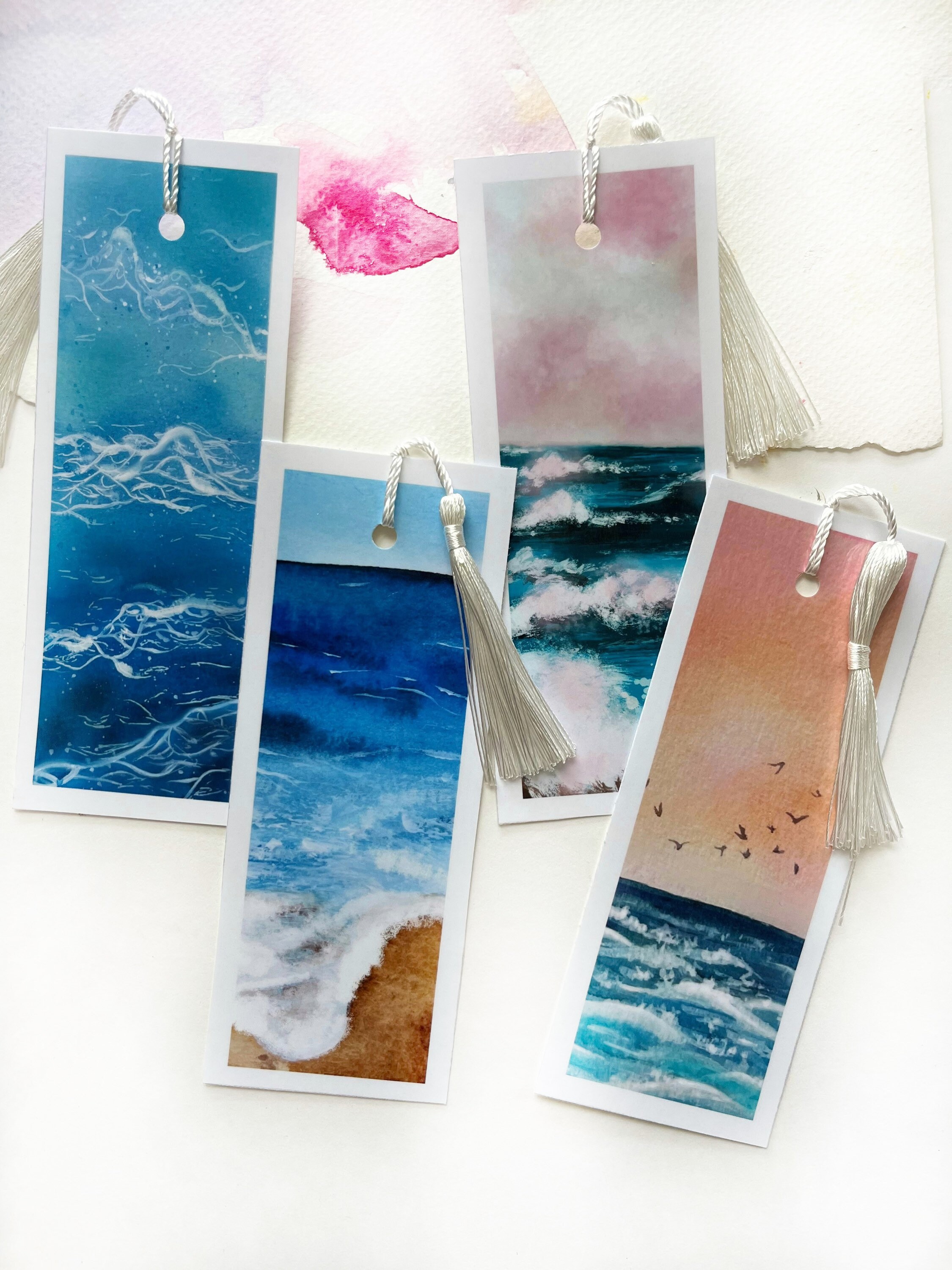 Ocean Seaside Bookmark 4-pack - Etsy