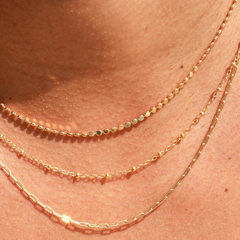 Gold Necklace - Etsy