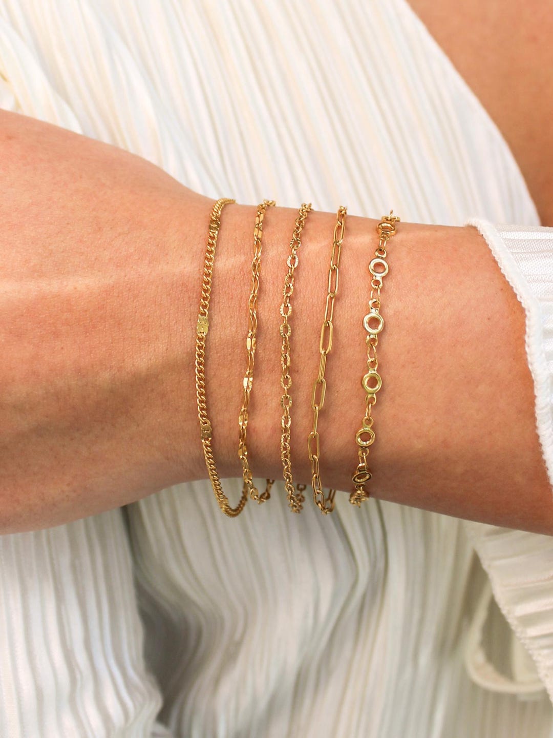 Dainty Gold Chain Bracelet, Stacking Layering Bracelets, Dainty ...
