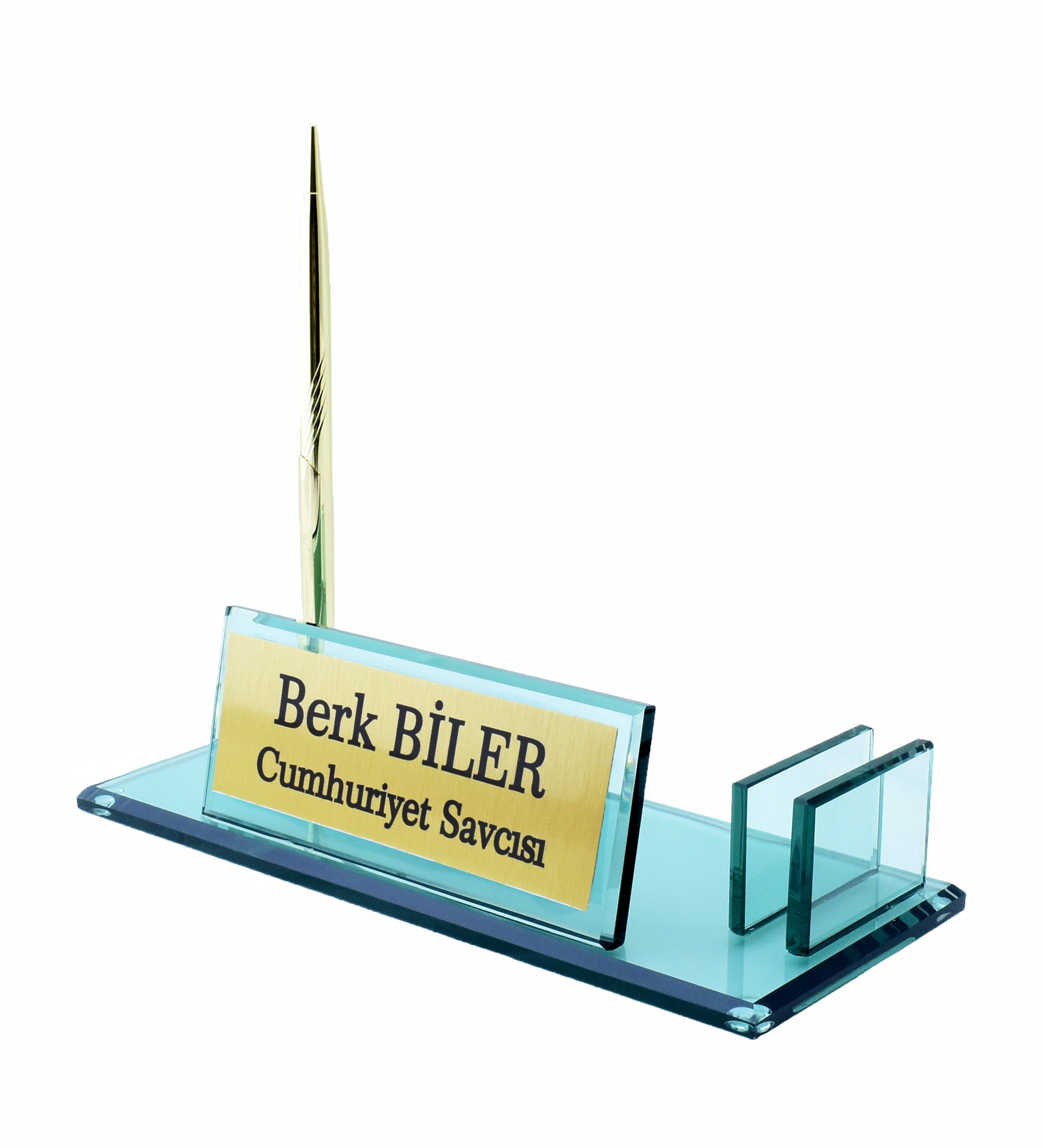 Personalized Glass Desk Name Plate Custom Office Name Sign - Etsy