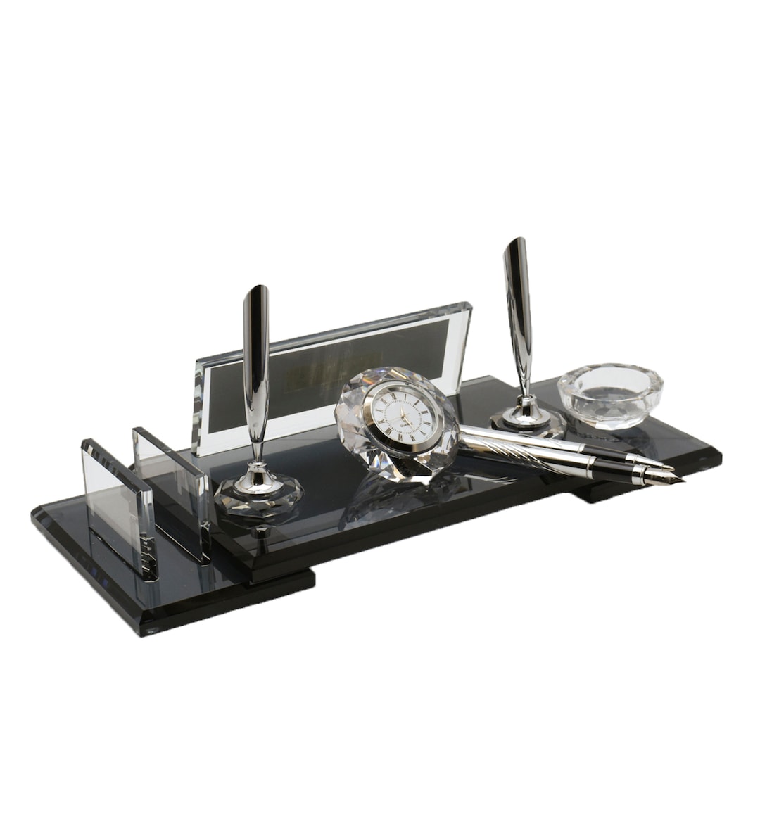 Personalised Glass Desk Name Plate, Custom Office Name Sign, Glass ...