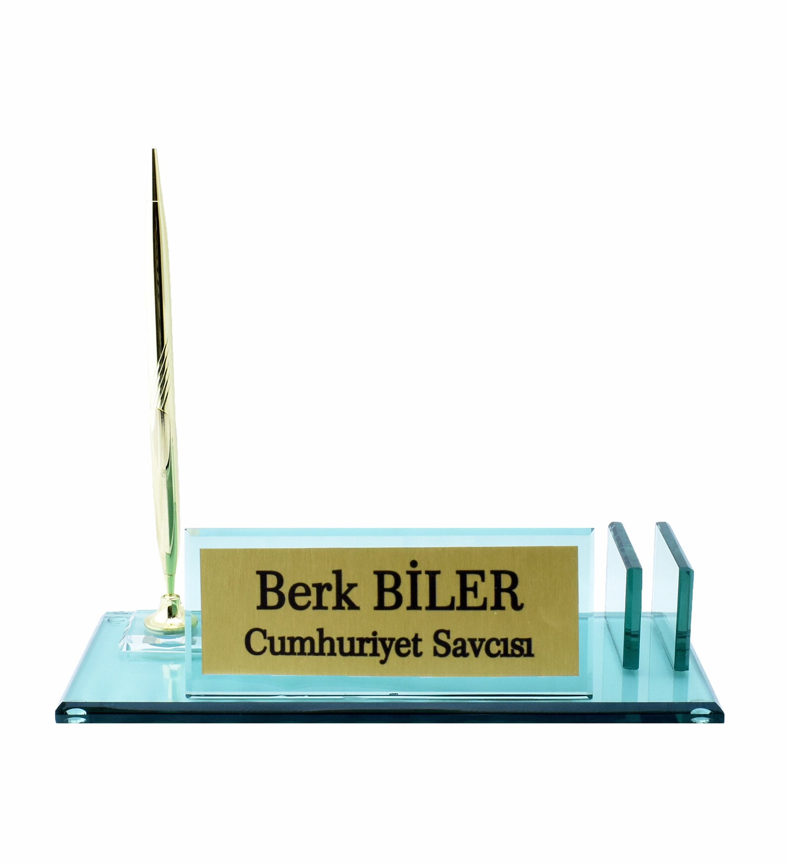 Personalized Glass Desk Name Plate Custom Office Name Sign - Etsy