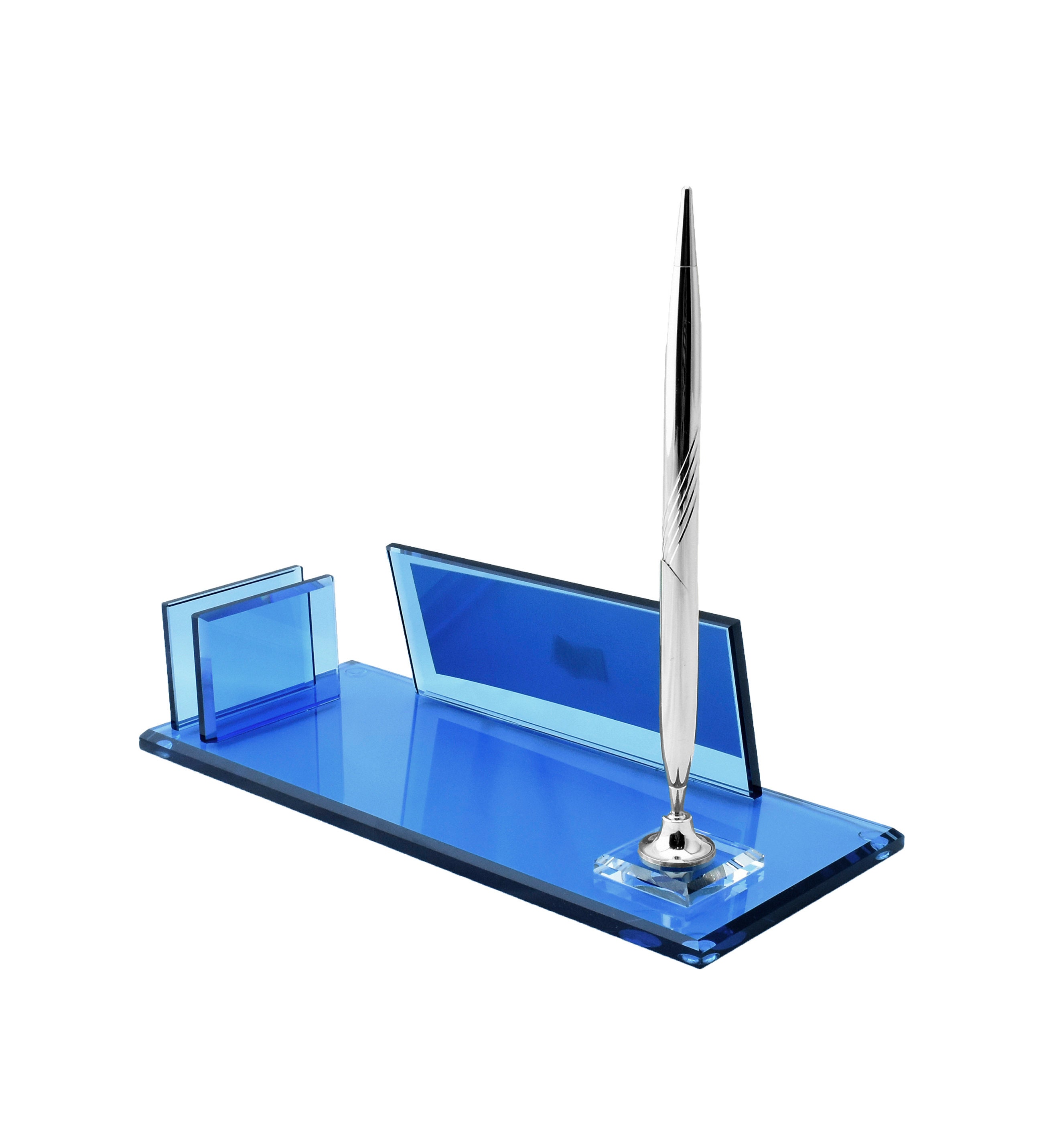 Personalized Glass Desk Name Plate, Custom Office Name Sign, Glass ...