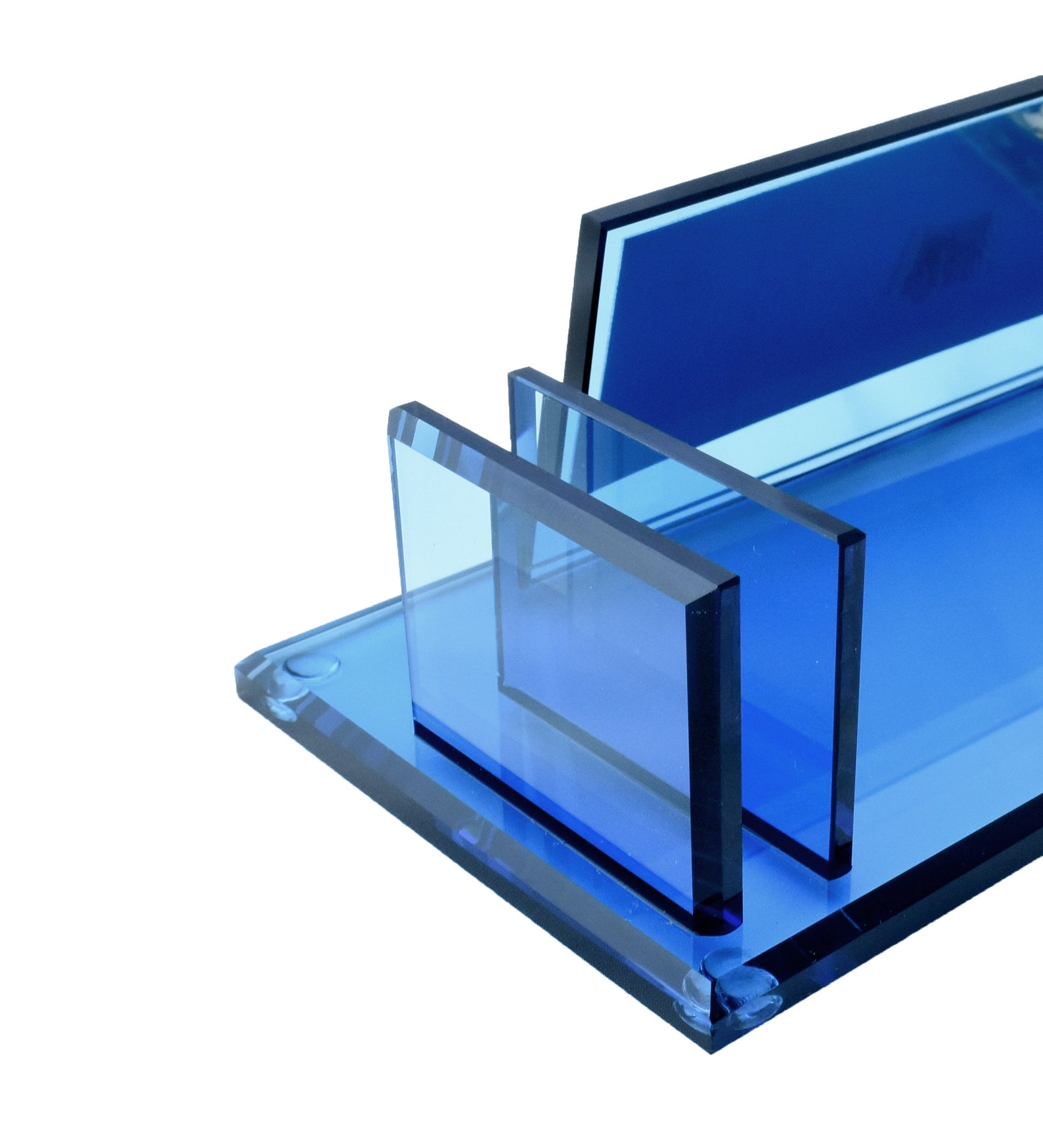 Personalized Glass Desk Name Plate, Custom Office Name Sign, Glass ...