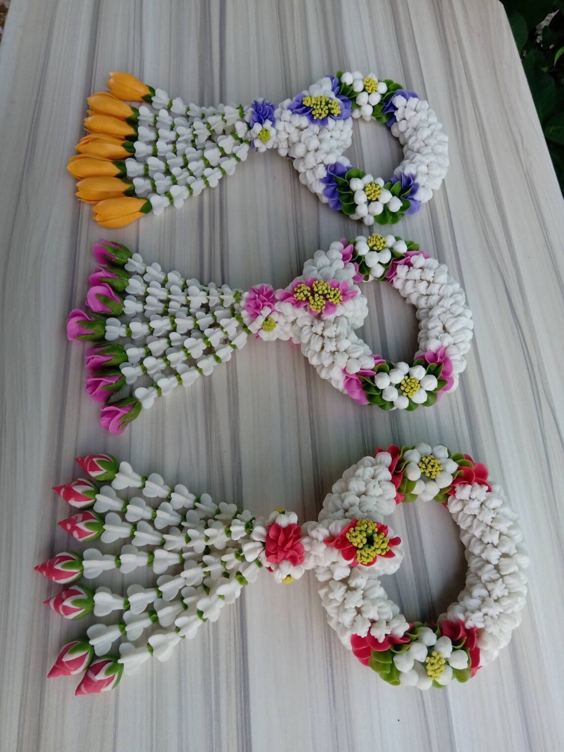 Vintage Flower Garland Thai Malai Clay Handmade Art Thai - Etsy
